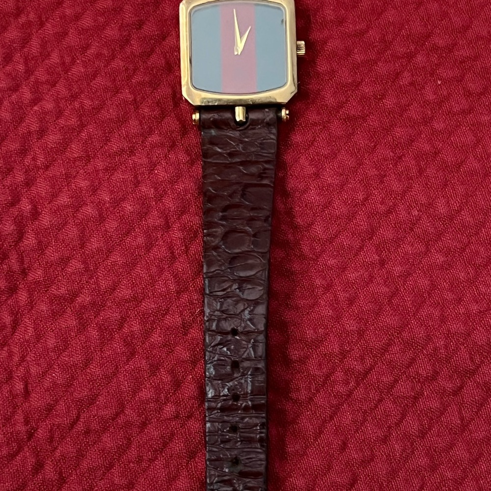 Rare Vintage Gucci Square Stacks Watch Face - Gem
